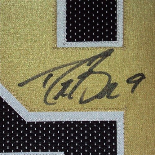 Drew Brees Autographed New Orleans Saints (Black #9) Deluxe Framed Jersey - Brees Holo