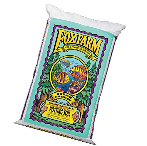 Foxfarm FX14053 Ocean Forest Plant Garden PH Adjusted 12 Quarts Potting Soil Blend Mix for Containerized Plants, 9 Pound Bag, 4 Pack