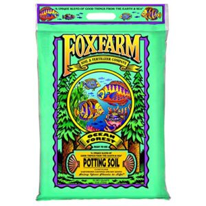 Foxfarm FX14053 Ocean Forest Plant Garden PH Adjusted 12 Quarts Potting Soil Blend Mix for Containerized Plants, 9 Pound Bag, 4 Pack