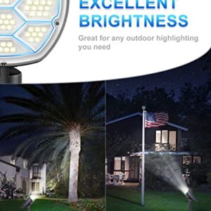 JIORRIO Solar Landscape Spotlights, [10 Pack/3 Modes] 2-in-1 Solar Landscaping Spotlights, IP67 Waterproof Solar Spotlights Outdoor Wall Lights for Garden Yard Patio Pool Tree Decoration (Cool White)