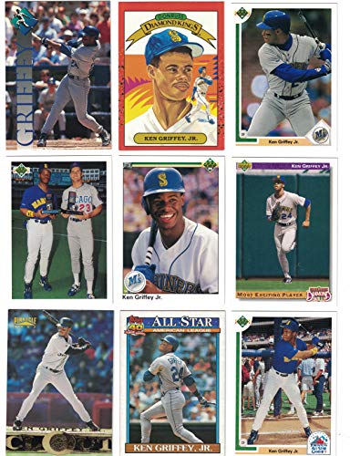 Ken Griffey Jr. / 50 Different Baseball Cards Featuring Ken Griffey Jr.! No Duplicates