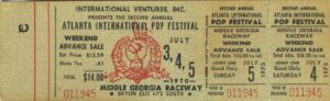 jimi hendrix atlanta pop festival 1970 concert ticket procol harum winter