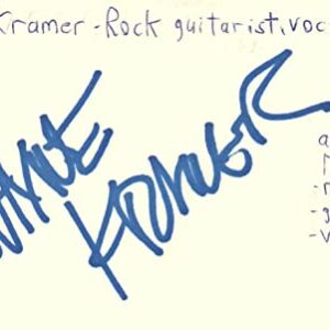 Wayne Kramer Guitarist Vocalist MC5 Rock Band Music Signed Index Card JSA COA