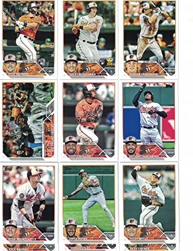 Baltimore Orioles / 2023 Topps (Series 1) Team Set with (12) Cards! PLUS The 2022 Topps Baseball Team Set (Series 1 and 2) with (19) Cards. ***INCLUDES (3) Additional Bonus Cards of Former Orioles Greats Cal Ripken, Adam Jones and Brady Anderson! ***