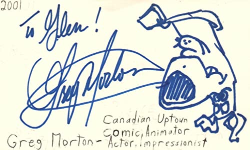 Greg Morton Comic Book Artist Cartoonist Autographed Signed Index Card JSA COA