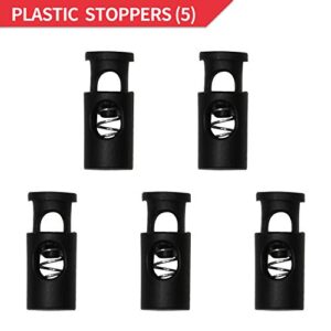 Anley Upgraded Garden Flag Plastic Stopper Stops and Anti-Wind Alligator Clips - Durable & Weather Resistance for 5 Garden Flag Poles Stands - 10 Pieces Set