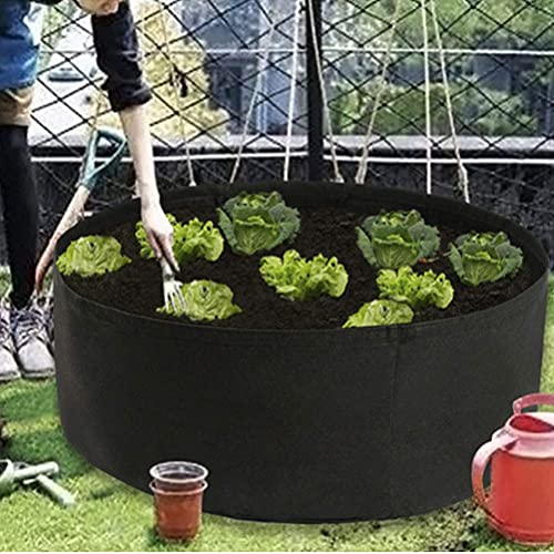 yoosioo 100 Gallon Plant Grow Bags, Raised Garden Planting Bag for Potatoes Vegetables and Fruits, Fabric Felt Raised Planter with Super High Capacity (Black)