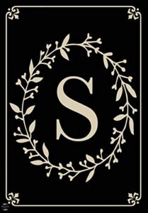 briarwood lane classic monogram letter s garden flag everyday 18″ x 12.5″