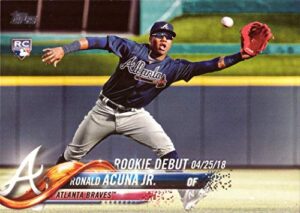 2018 topps update baseball #us252 ronald acuna jr. rookie debut card