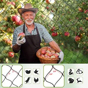 ZL 50x50ft Anti Bird Netting for Garden, Heavy Duty Bird Netting with 2.4" Square Mesh Size for Chicken Coop, Deer Fence Poultry Netting for Farm, Orchard, Aviary, Vegetables