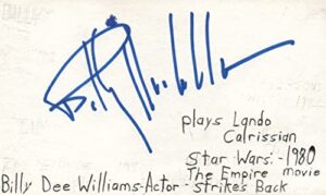 billy dee williams actor for star wars movie autographed signed index card jsa coa