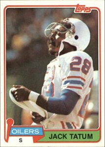 1981 topps #8 jack tatum oilers nfl football card nm-mt