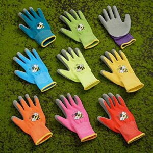 18 Pairs Kids Gardening Gloves Children Garden Glove Foam Rubber Coated Yard Work Gloves for Kids Toddlers Youth Boys Girls (Large (Age 9-11))