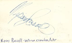 nipsey russell veteran actor comedian tv autographed signed index card jsa coa