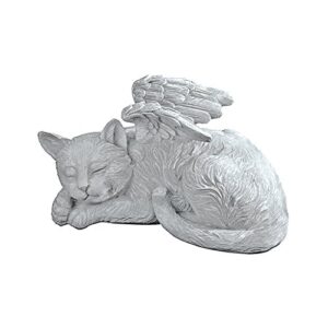 design toscano ql6080 cat angel pet memorial grave marker tribute statue, one size, full color