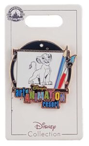 disney pin – art of animation resort – the lion king – simba sketch board