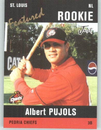 2004 Just Minors Featured Preview Pujols Black #AP3 Albert Pujols - St. Louis Cardinals (Peoria Chiefs / Rookie - Prospect) (Baseball Cards)