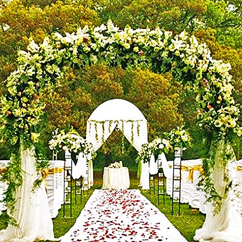 Metal Garden Arbor Wedding Arch 76.8 Inch H x 90.5 Inch W 94.5 Inch H x 55 Inch W Assemble Freely 2 Sizes for Various Climbing Plant Roses Vines Bridal Party Decoration Pergola Arbor (Black)