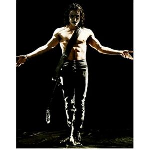 brandon lee 8 inch x10 inch photo the crow rapid fire showdown in little tokyo shirtless arms out palms up kn