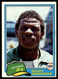 baseball mlb 1981 topps #261 rickey henderson near mint athletics