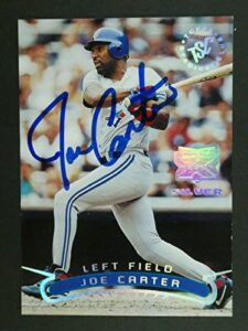 joe carter signed baseball card with jsa coa