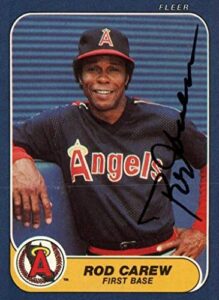 rod carew baseball autographed signed card with jsa coa