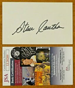 steve cauthen triple crown jokey signed 3×5 index card with jsa coa