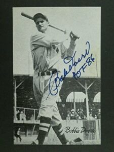 bobbie doerr signed baseball card with jsa coa