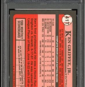 Ken Griffey Jr Rookie Card 1989 Topps Traded Update #41t Seattle Mariners PSA 9