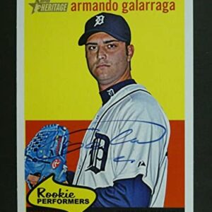 Armando Galarraga Signed Baseball Card with JSA COA