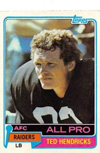 1981 topps #200 ted hendricks raiders nfl football card nm-mt