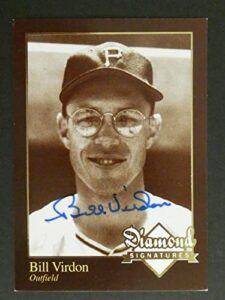 bill virdon signed baseball card with jsa coa