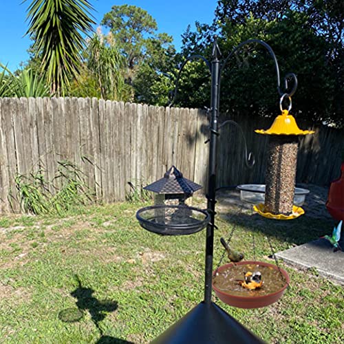 Hanging Bird Bath for Outdside, 12" in Diameter × 2.25" Deep Brick Red Bird Bath Tray,Made of PP Material with 15.7" Antirust Paint Black Chain for Garden Yard Decoration