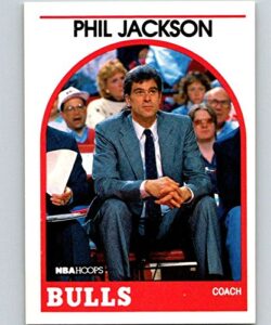 1989-90 hoops basketball #266 phil jackson chicago bulls co official nba trading card