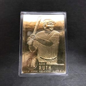 Babe Ruth Limited Edition Babe Ruth 22K Trading Card New York Yankees Legend