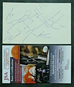 tippy hedren alfred hitchcock the birds signed 3×5 index card with jsa coa