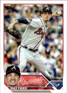 2023 topps #290 max fried atlanta braves baseball official trading card of the mlb