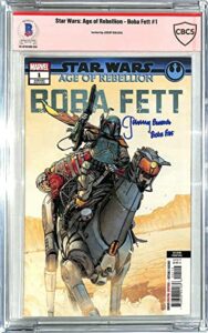 jeremy bulloch signed autographed”boba fett” star wars comic book bas cbcs