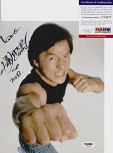 jackie chan signed autograph 8×10 photo psa/dna coa #3