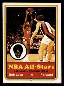 1973 topps # 60 bob love chicago bulls (basketball card) ex bulls southern university and a&m college