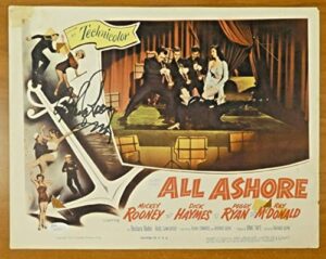 mickey rooney signed vintage 11×14 lobby card with jsa coa