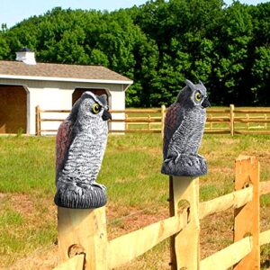 Bird Owl to Frighten Birds,Owl Statue Decoy,Fake Owl,Plastic Scarecrow Owl for Garden