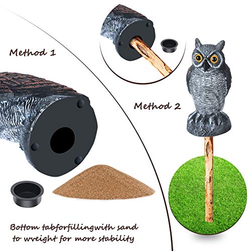 Bird Owl to Frighten Birds,Owl Statue Decoy,Fake Owl,Plastic Scarecrow Owl for Garden