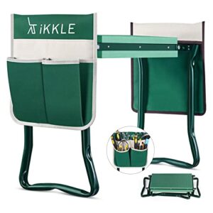 xcsource garden kneeler seat and bench heavy duty (holds 330lbs) | eva foam kneeling pad | multifunctional kneeler & gardening stool with 2 tool pouches | great gardening gift for women & men