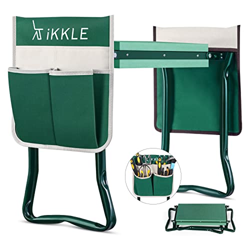 XCSOURCE Garden Kneeler Seat and Bench Heavy Duty (Holds 330lbs) | EVA Foam Kneeling Pad | Multifunctional Kneeler & Gardening Stool with 2 Tool Pouches | Great Gardening Gift for Women & Men