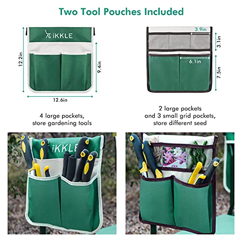 XCSOURCE Garden Kneeler Seat and Bench Heavy Duty (Holds 330lbs) | EVA Foam Kneeling Pad | Multifunctional Kneeler & Gardening Stool with 2 Tool Pouches | Great Gardening Gift for Women & Men