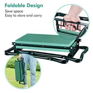 XCSOURCE Garden Kneeler Seat and Bench Heavy Duty (Holds 330lbs) | EVA Foam Kneeling Pad | Multifunctional Kneeler & Gardening Stool with 2 Tool Pouches | Great Gardening Gift for Women & Men