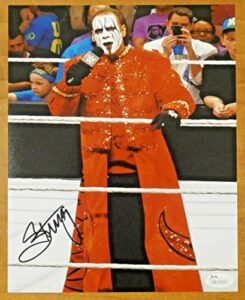 sting wrestler signed 8×10 photo with jsa sticker no card