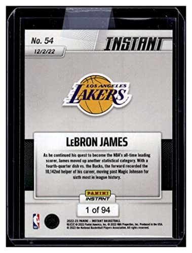 LEBRON JAMES SP 2022-23 Panini Instant /94#54 Lakers MT-MT+ NBA Basketball