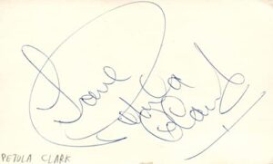 petula clark british singer actress music autographed signed index card jsa coa